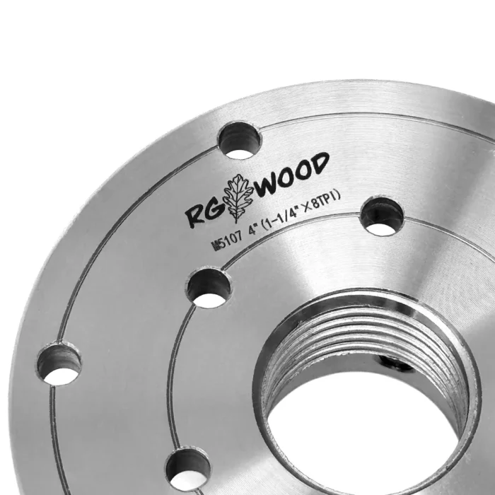 RGWOOD 4" Wood Lathe Faceplate (1-1/4" x 8tpi) | Woodworker Specialties