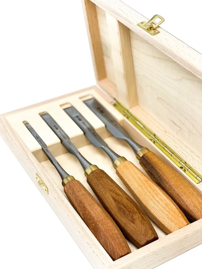 4 Piece Carpenter Chisel Set by Pfeil Swiss Made | Woodworker Specialties