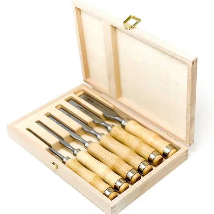 6 Piece Bench Chisel Set by Pfeil Swiss Made | Woodworker Specialties