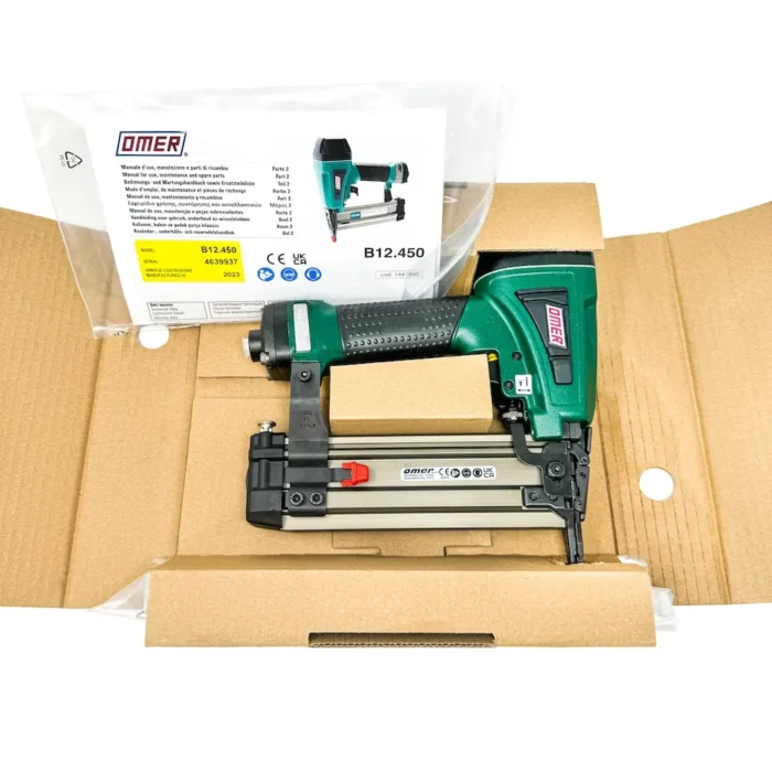 Omer B12.450 2" 18 Gauge Brad Nailer - Made in Italy (Replaces model 12 ...
