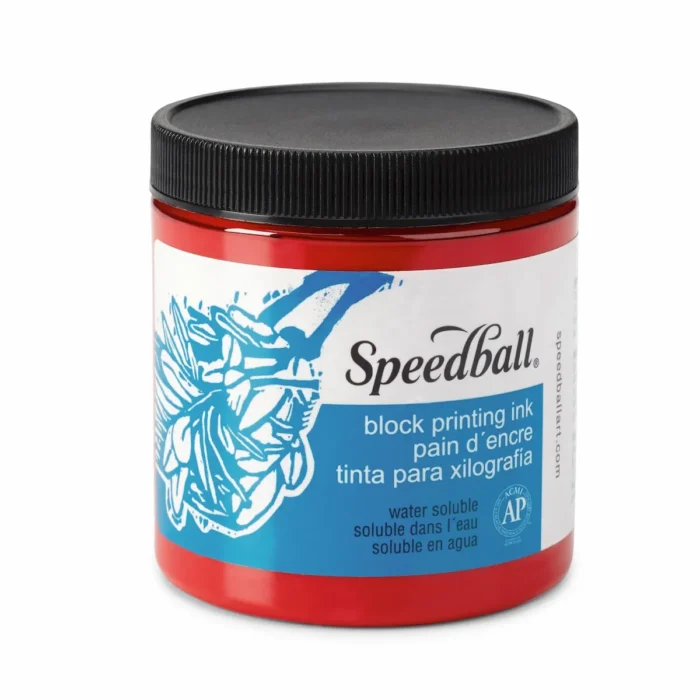 Speedball Red 8 oz. Water Soluble Block Printing Ink | Woodworker ...